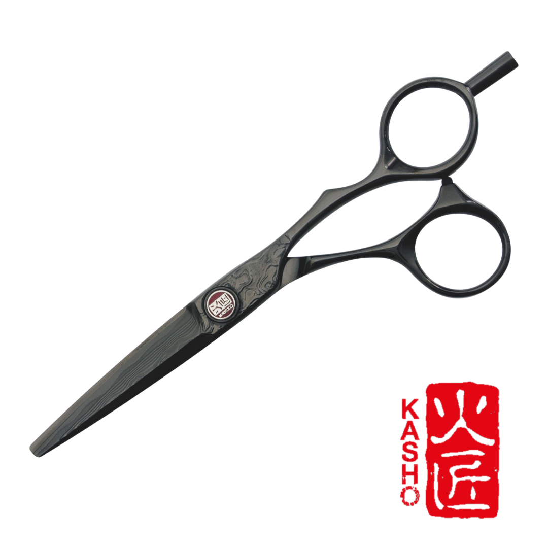 Kasho KAD-DCL semi offset DAMASCUS – Tribal Scissor Company